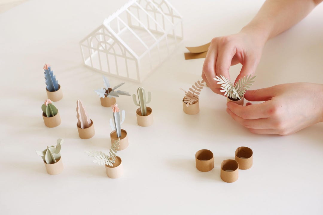 DIY Paper Garden Kit - Set of 10 Plants With Garden Cover - Etsy