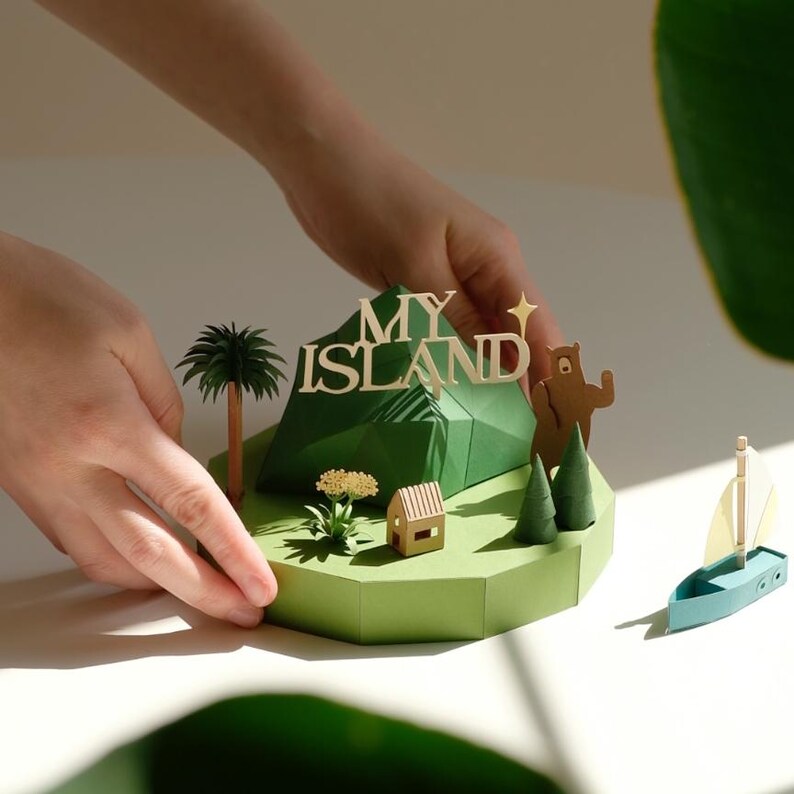 DIY Paper Craft Kit ' My Island' Create Your Own Relaxing Paradise - Etsy
