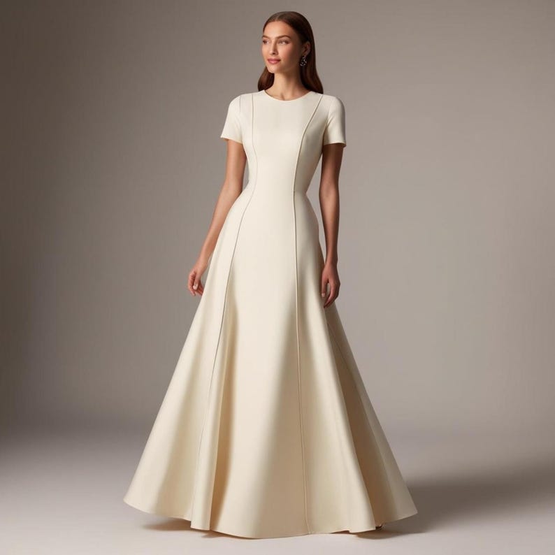 Full Length Flared Dress Sewing Pattern – Available in US Sizes 2-30 ...