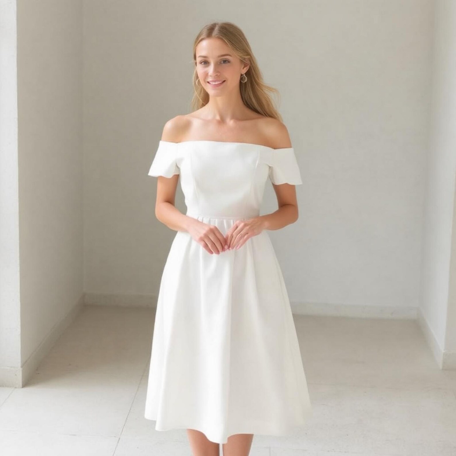 Elegant Off-shoulder Dress Sewing Pattern,sizes ;US 2 to 30 and XS to ...