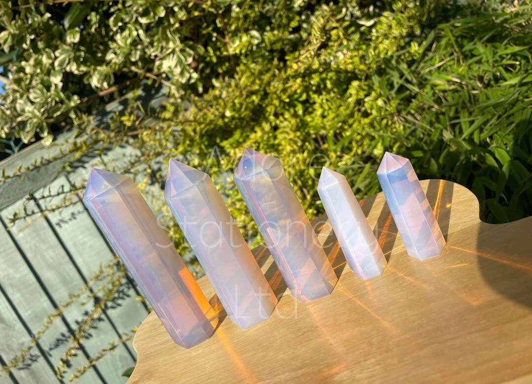 Pink Opal Crystal Tower Obelisk Natural Opal Crystal Wand Healing ...