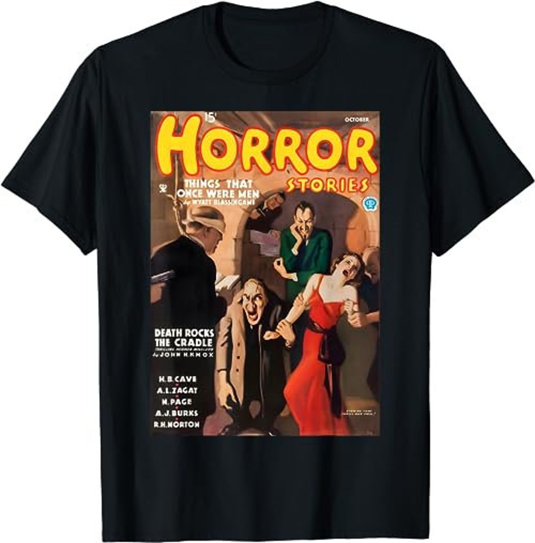 Vintage Horror Stories Pulp Magazine Cool Halloween Costume T-shirt ...