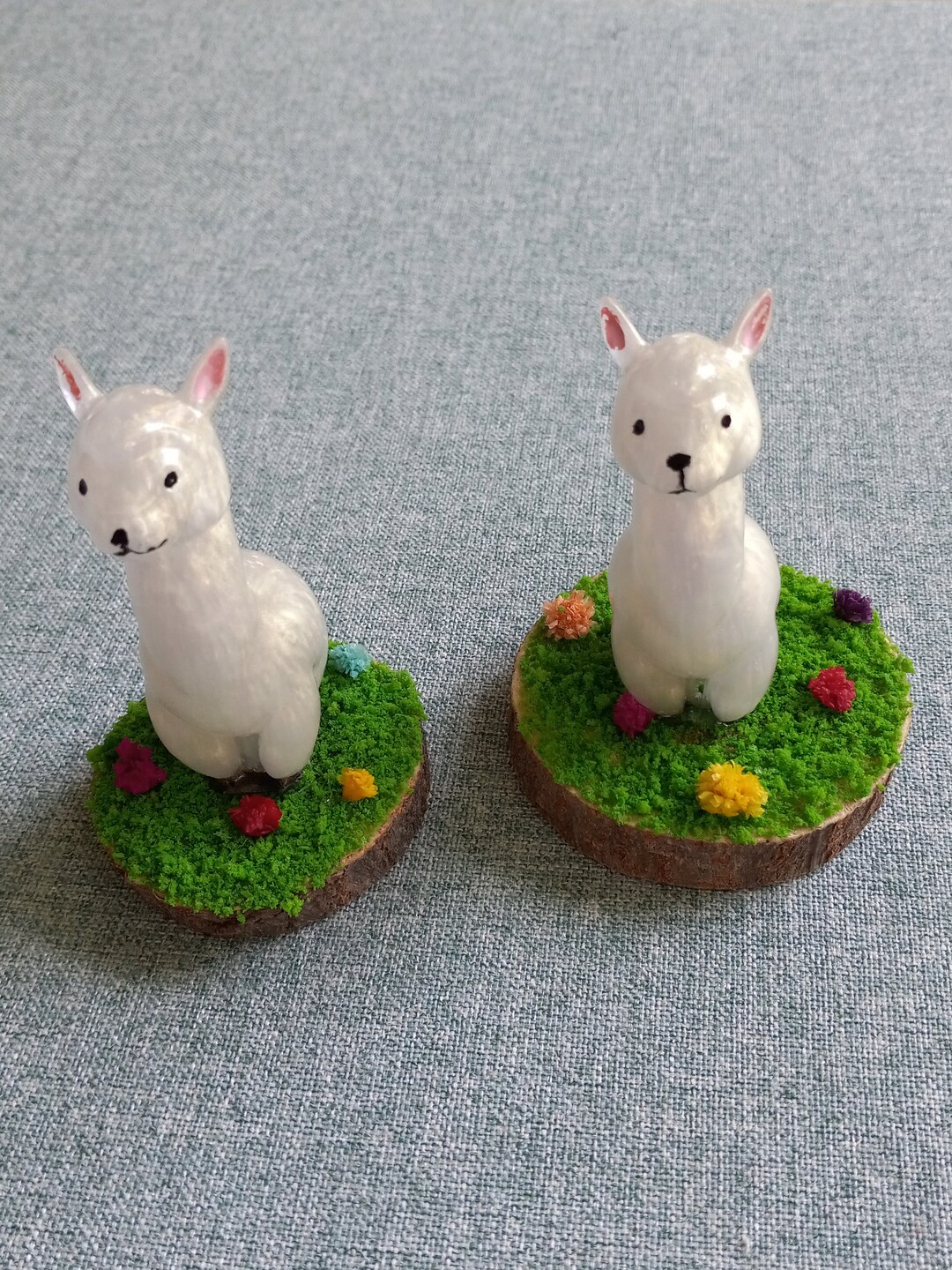 Llama Alpaca in Grass Resin Figurine. - Etsy
