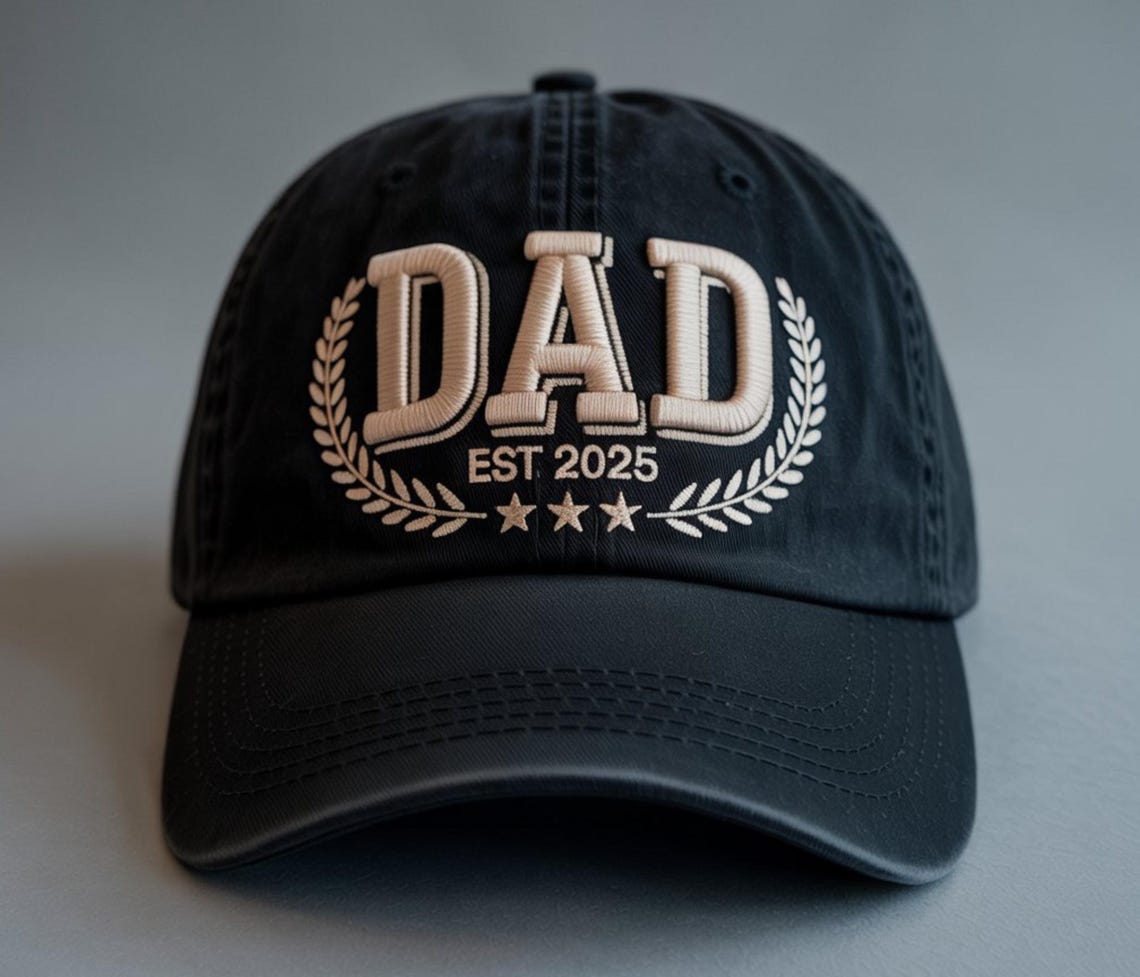 Dad 3D Puff Hat Embroidery Design | Fathers Day Embroidery | Dad ...