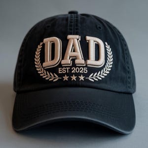 DAD 3D Puff Hat Embroidery Design EST 2025 | Father's Day Machine ...
