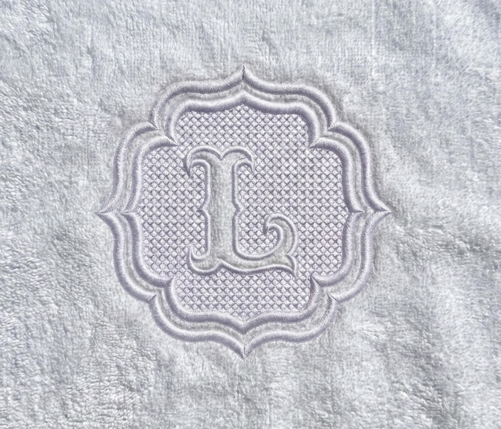 Embossed Monogram Embroidery Designs Font Towel Monogram Embroidery ...