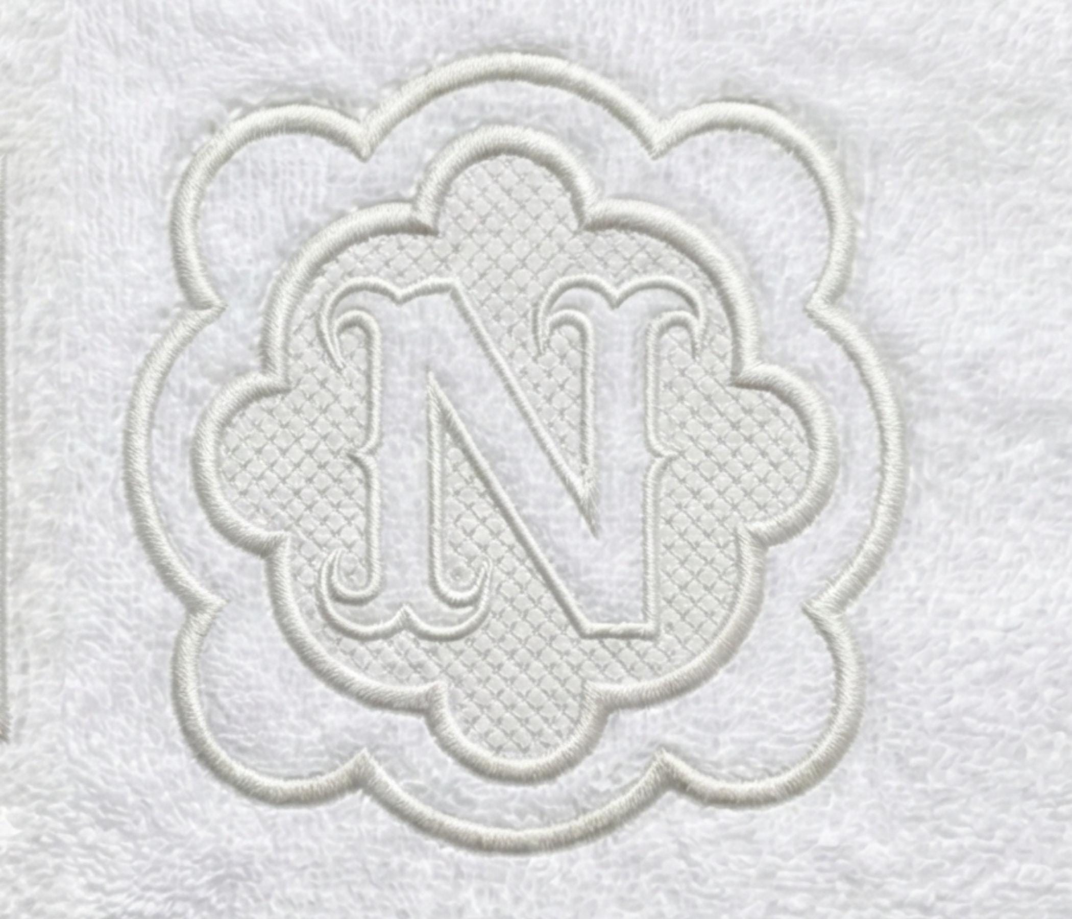 Embossed Monogram Embroidery Font (4x4 Hoop) - Machine Embroidery ...
