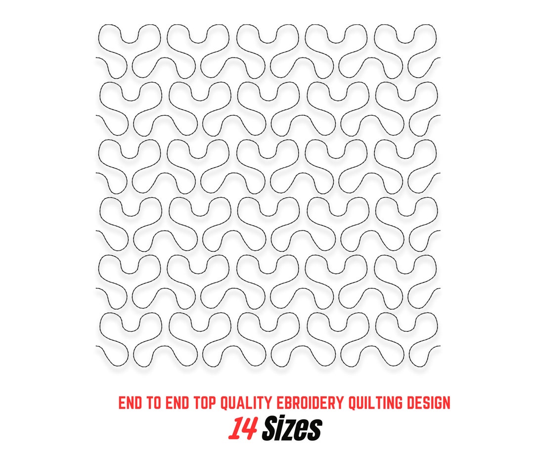 Stipple Quilt Embroidery Design.block Machine Continuous Stipple ...