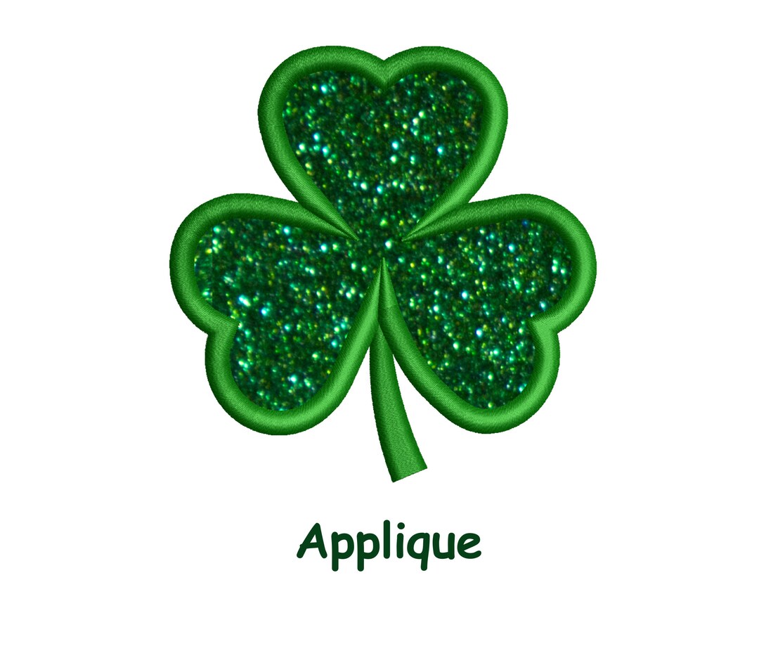 Shamrock Applique Embroidery Designs, 4 Size, Shamrock Machine ...