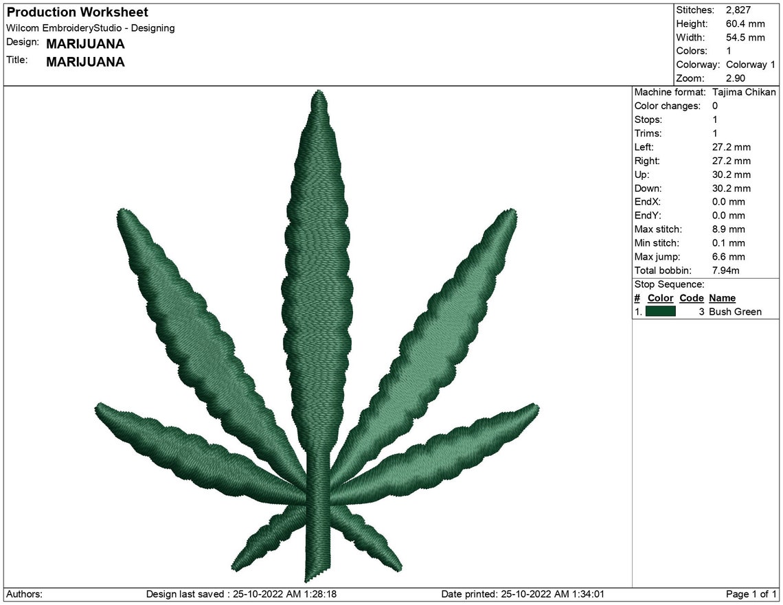 3D Puff Cap Marijuana Embroidery Logo for T-shirt Machine - Etsy