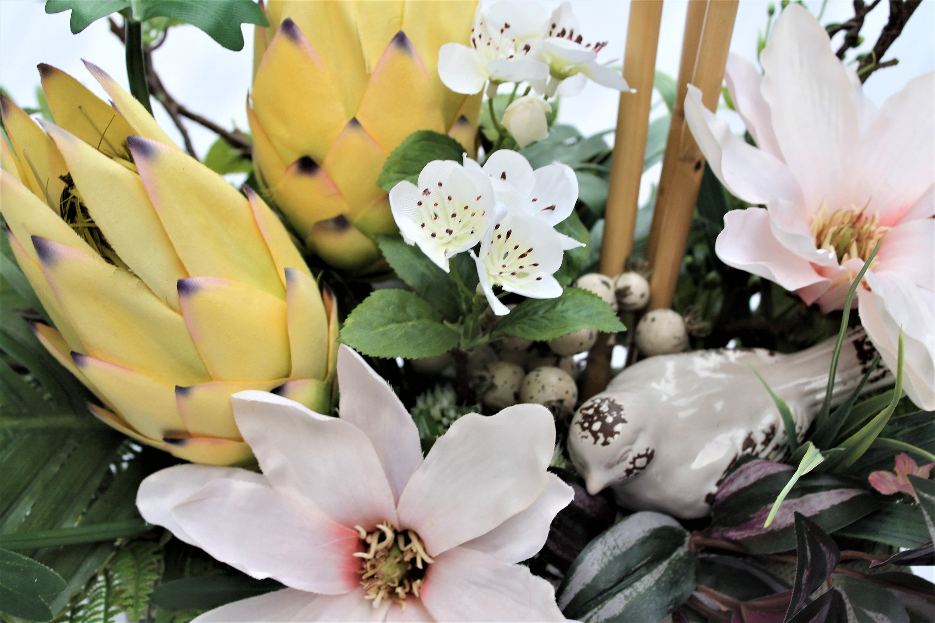 Silk Floral Arrangement Tropical Artificial Centerpiece Asian - Etsy