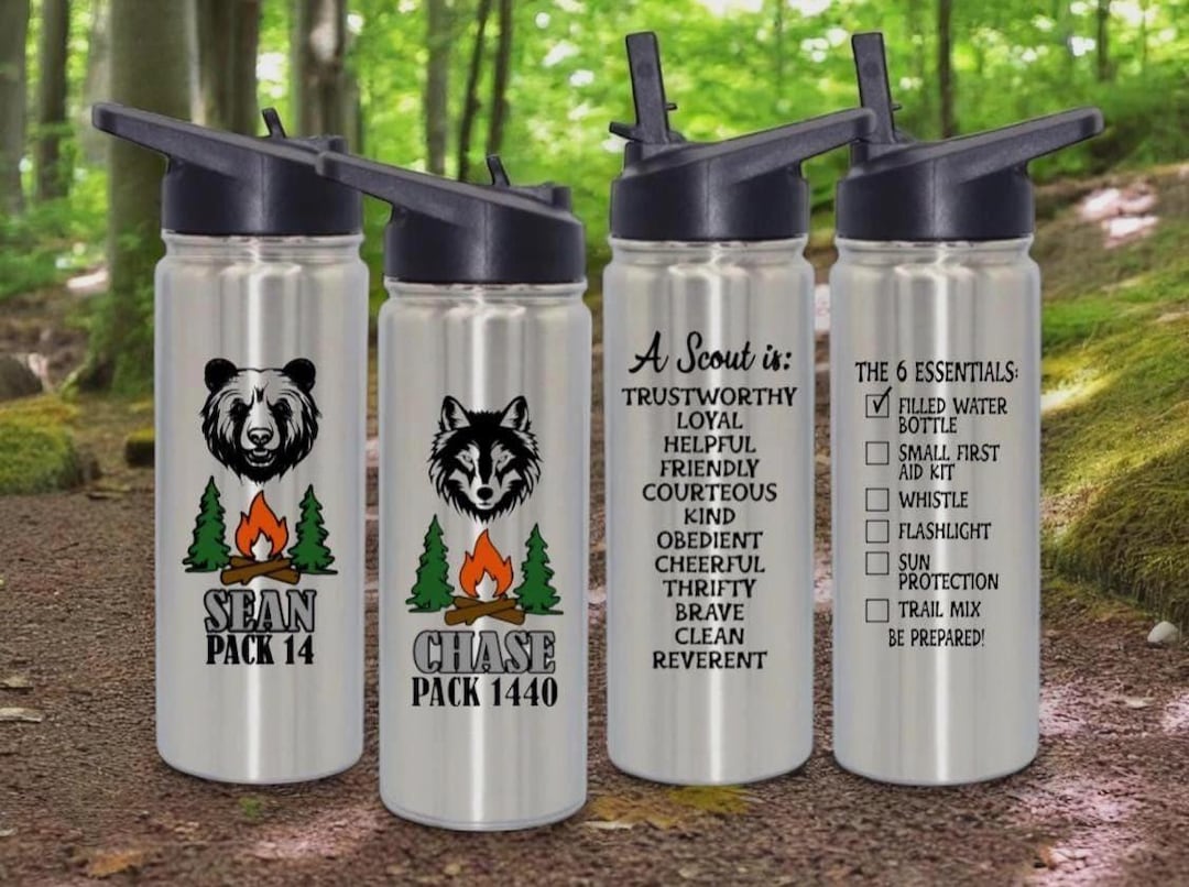 Scout Gift, Stainless Steel Scout Water Bottle, Personalized Scout ...