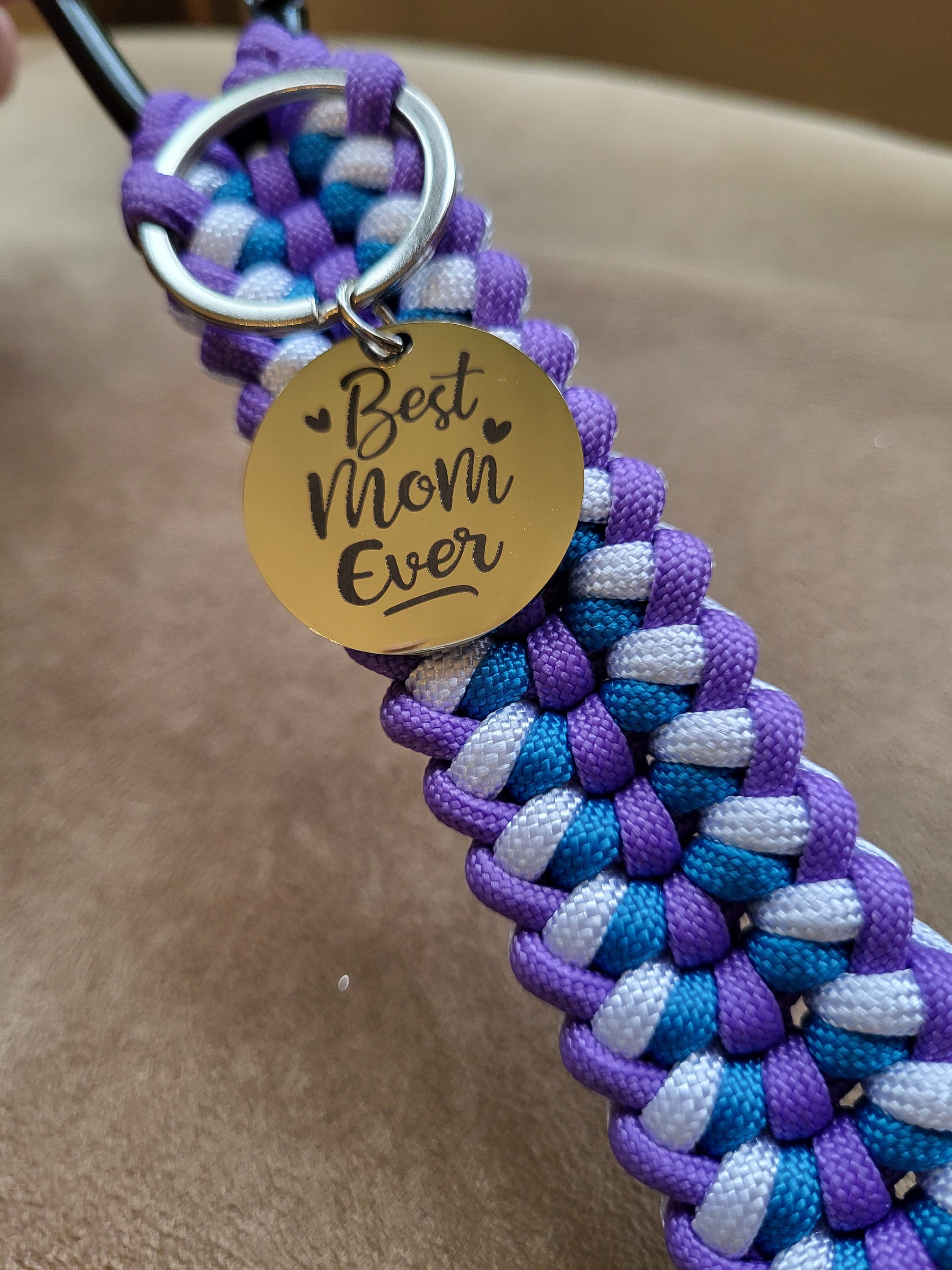 Paracord Keychain Lanyard W/carabiner, Personalized EDC Tactical ...