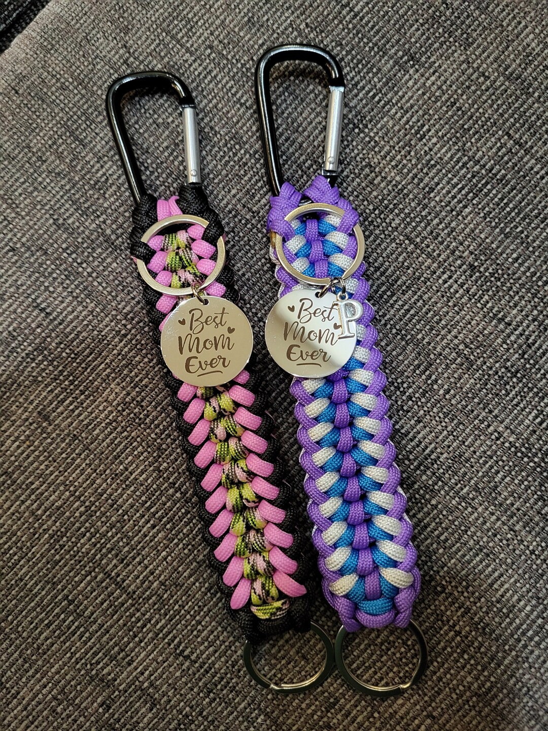 Paracord Keychain Lanyard W/carabiner, Personalized EDC Tactical ...