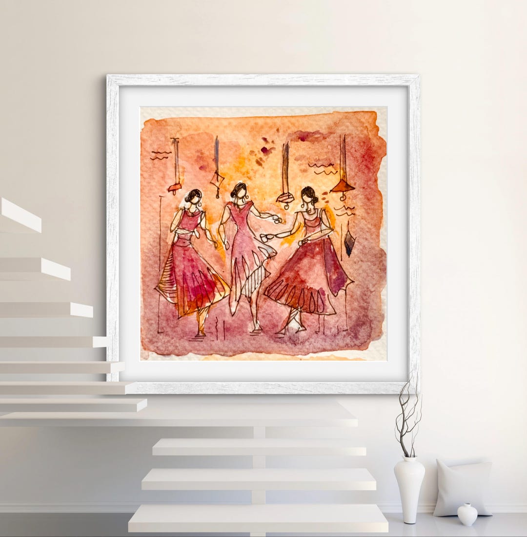Conversations - an Afternoon Tea Party Watercolor Art (digital Download ...