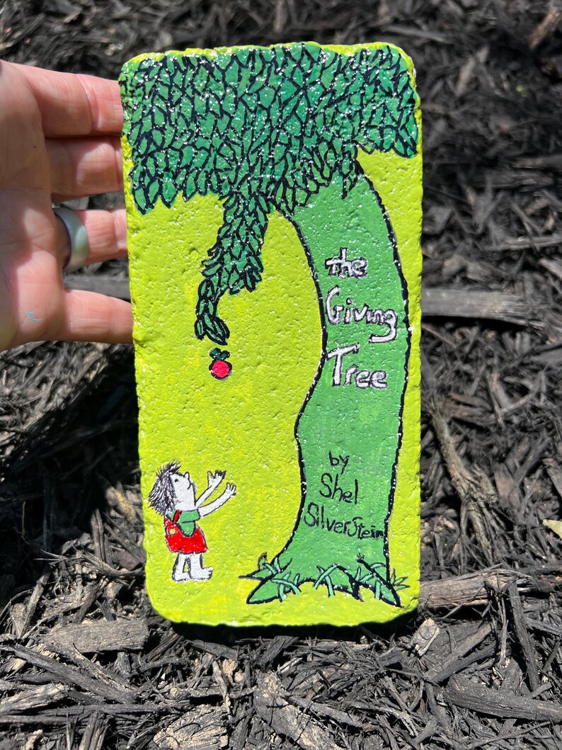 Hand Painted Custom Garden Stone Books - Etsy