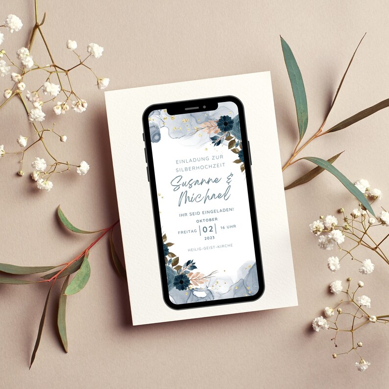 Digital Wedding Invitation, Instant Download, Printable Wedding Invite ...