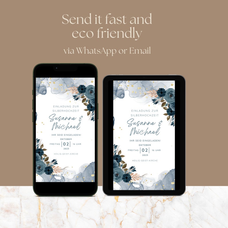 Digital Wedding Invitation, Instant Download, Printable Wedding Invite ...