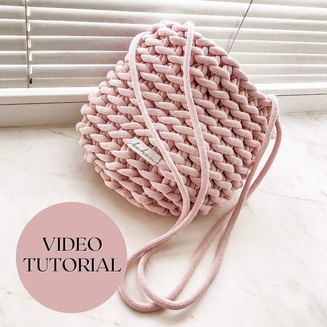CROCHET BAG VIDEO Tutorial Pattern Chunky Purse Quick Crochet Bag ...