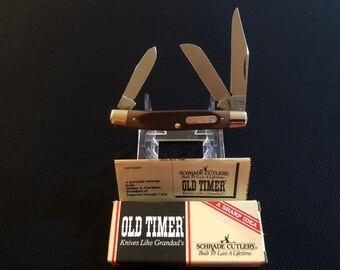 Vintage Schrade Old Timer Model 34OT Three Blade Pocket Knife - Etsy