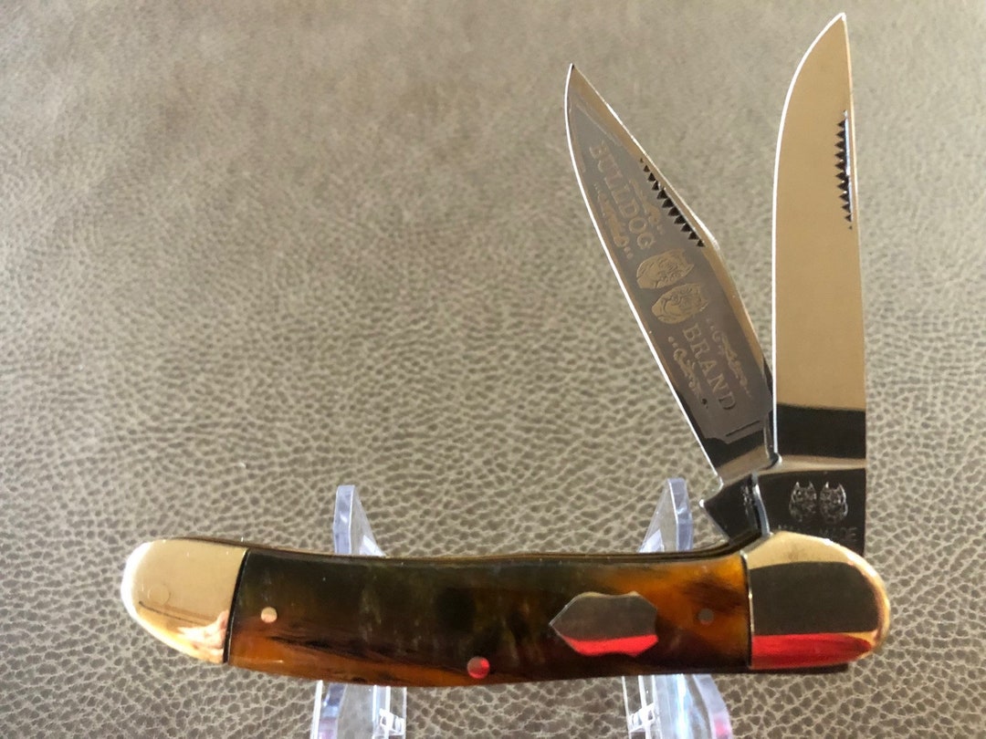 1990'S Bulldog Brand Copperhead Knife Handmade Hammer Forged Solingen ...