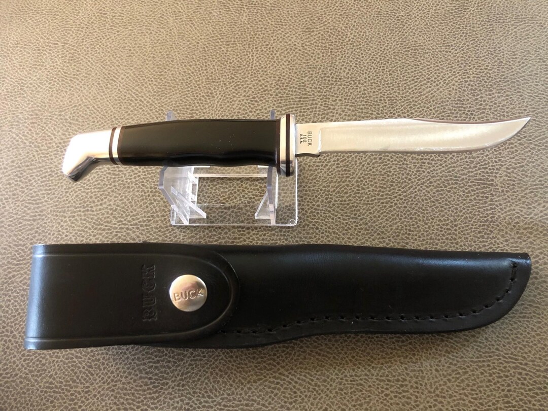 1970'S Buck U.S.A. 102 Woodsman Fixed Blade Knife, Phenolic Resin ...