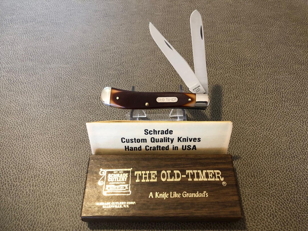 1970's-early 1980'S Schrade U.S.A. Old Timer 94OT Gunstock Trapper ...