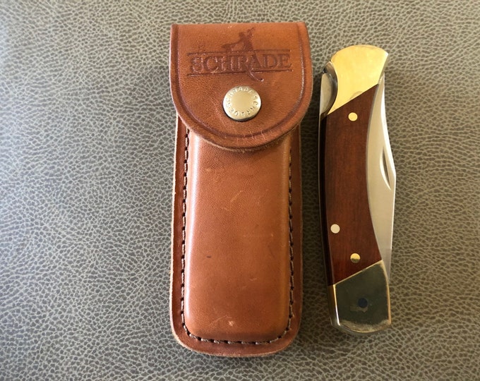1980'S-90'S Schrade + U.S.A. Uncle Henry LB7 Bear Paw Lock Blade Knife ...