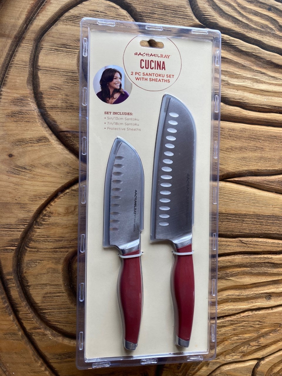 Rachael Ray Cucina Cutlery 2pc. Santoku Knife Set With Sheath s Etsy