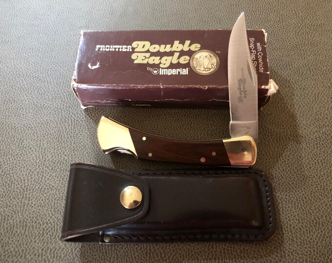 1977 Frontier Double Eagle #4815 U.S.A. Lockback Knife, Rosewood ...