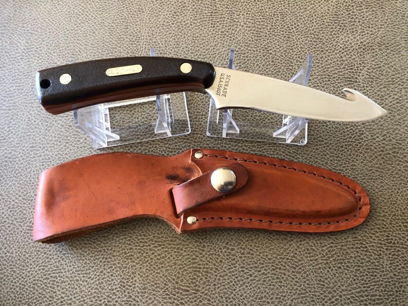 1980 Schrade Old Timer U.S.A. 158OT Fixed Blade Skinner Knife, Saw Cut ...