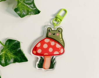 Cute Frog Mushroom House Keychain Opens Up Gift for Frog Lovers. Super ...