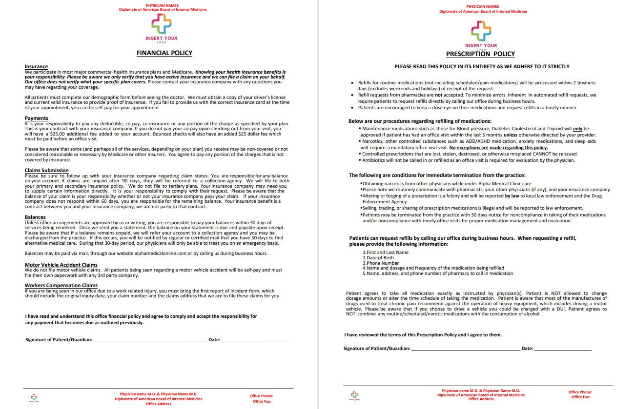 New Patient Registration Forms Bundle Etsy