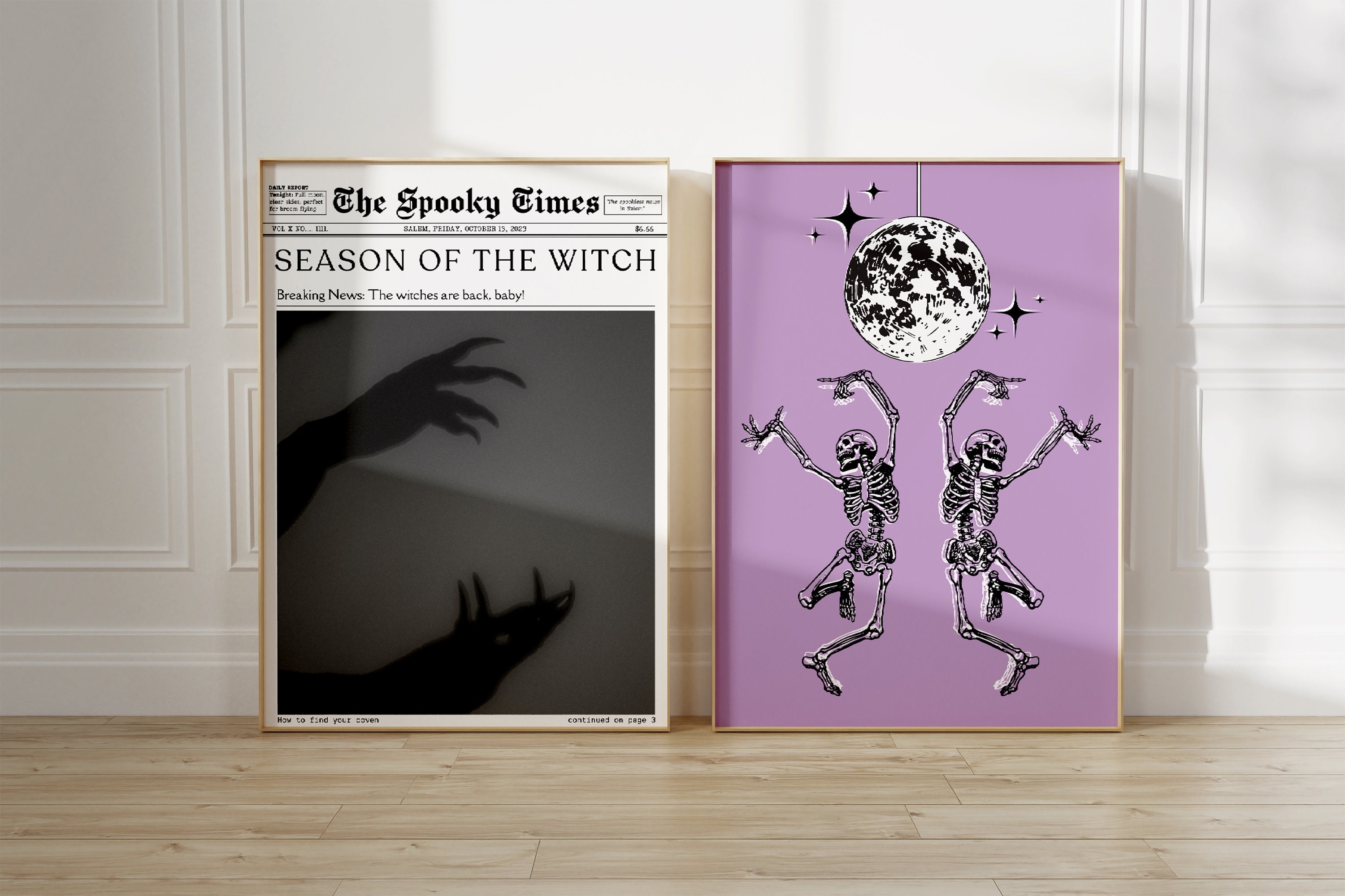 Disco Dancing Skeleton Printable Halloween Decor Disco Ball - Etsy