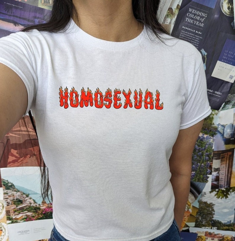 Flaming Homosexual Funny LGBT Pride Shirt : Gay Pride Merch for Lesbian ...