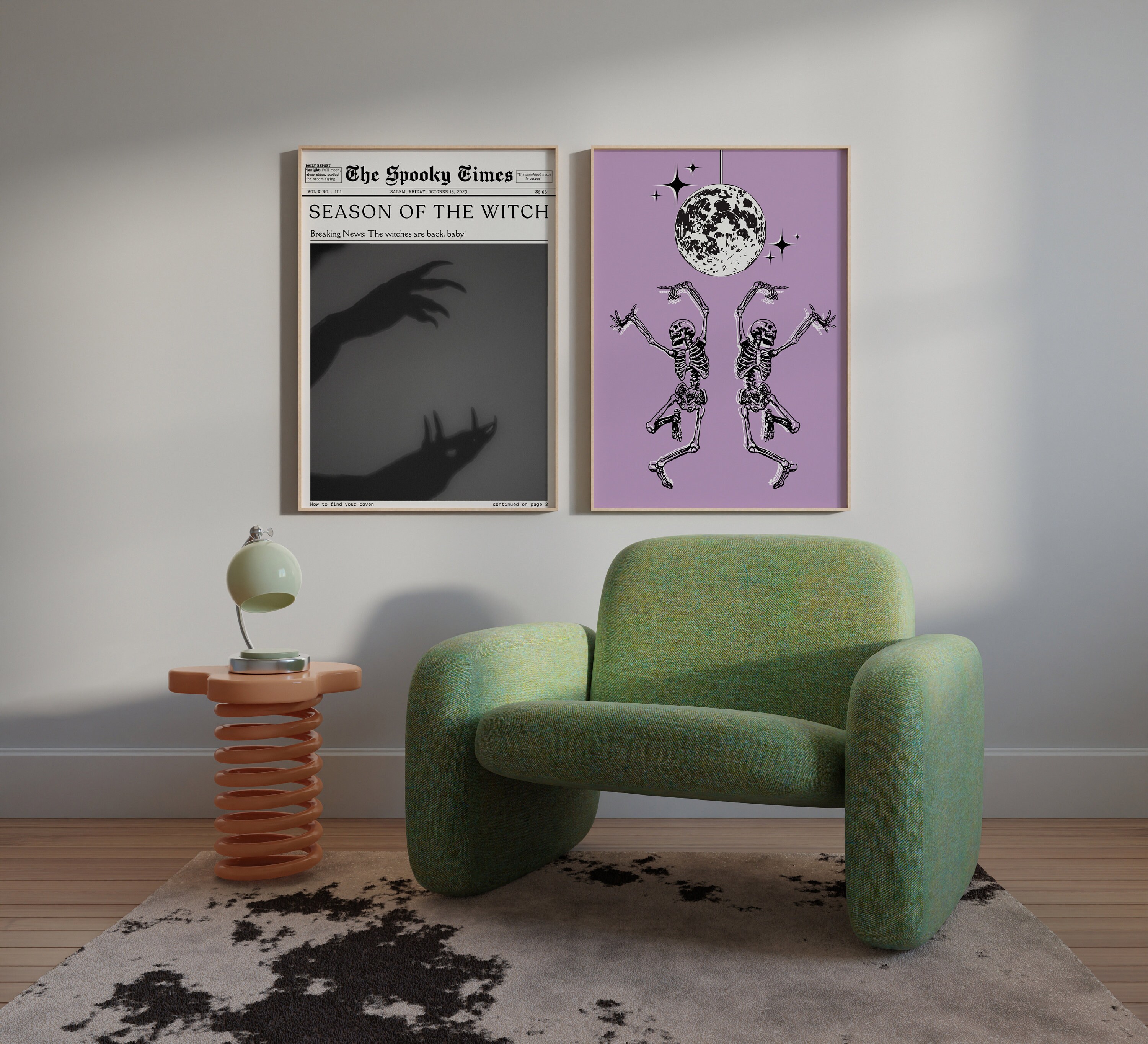 Disco Dancing Skeleton Printable Halloween Decor Disco Ball - Etsy