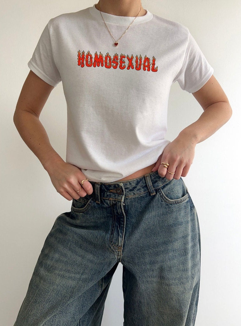 Flaming Homosexual Funny LGBT Pride Shirt : Gay Pride Merch for Lesbian ...
