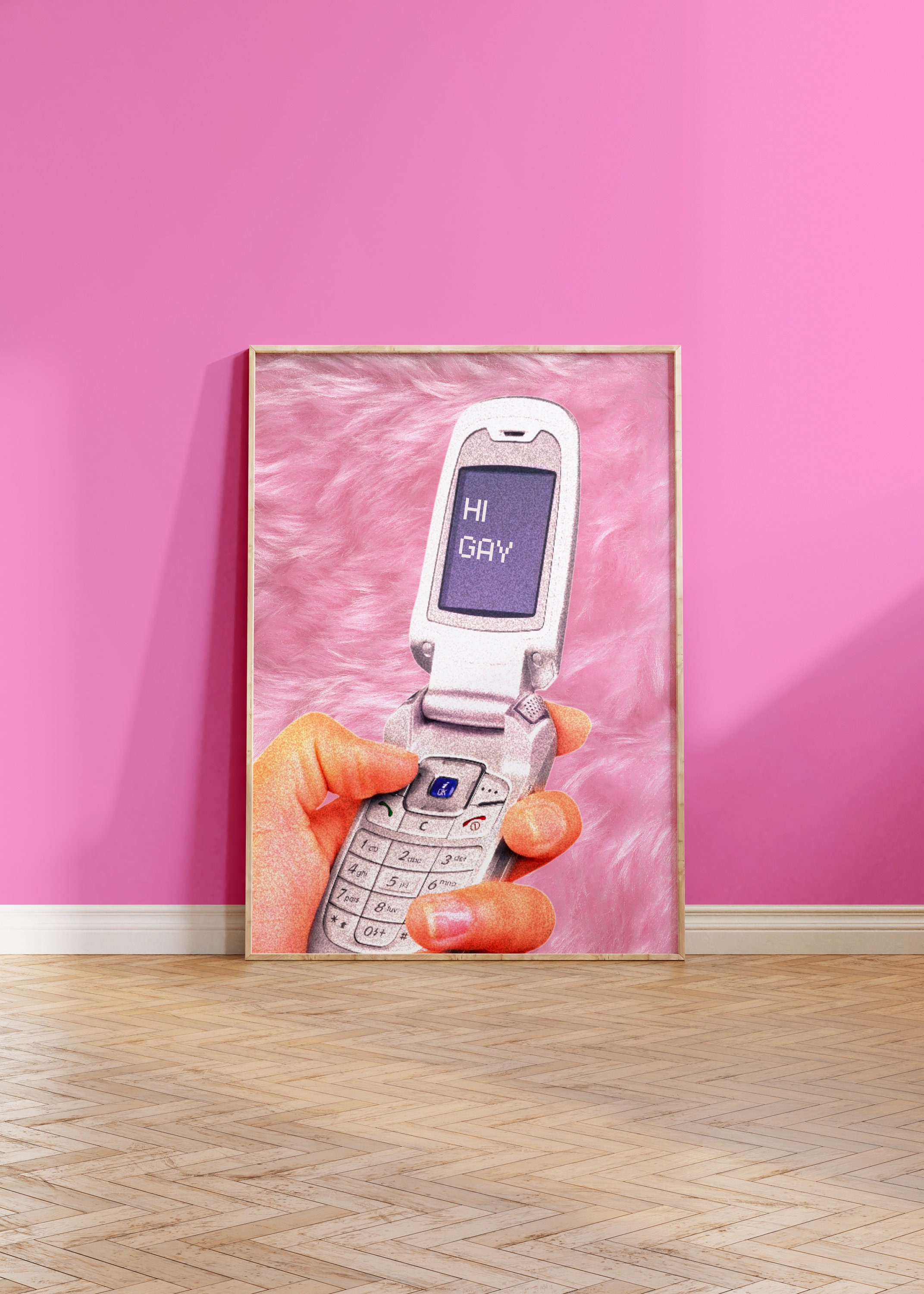 Hi Gay Queer Art Y2K Room Decor Lesbian Art Indie Room - Etsy