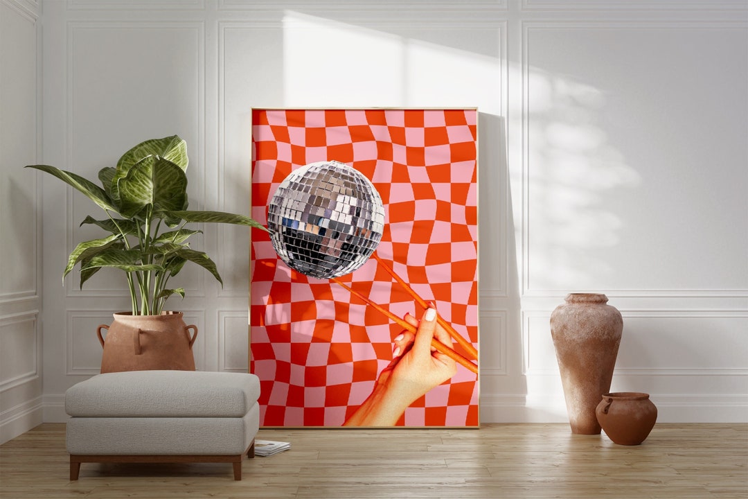 Disco Ball Chopsticks Print | Funky Disco Ball Decor Disco Ball Poster ...