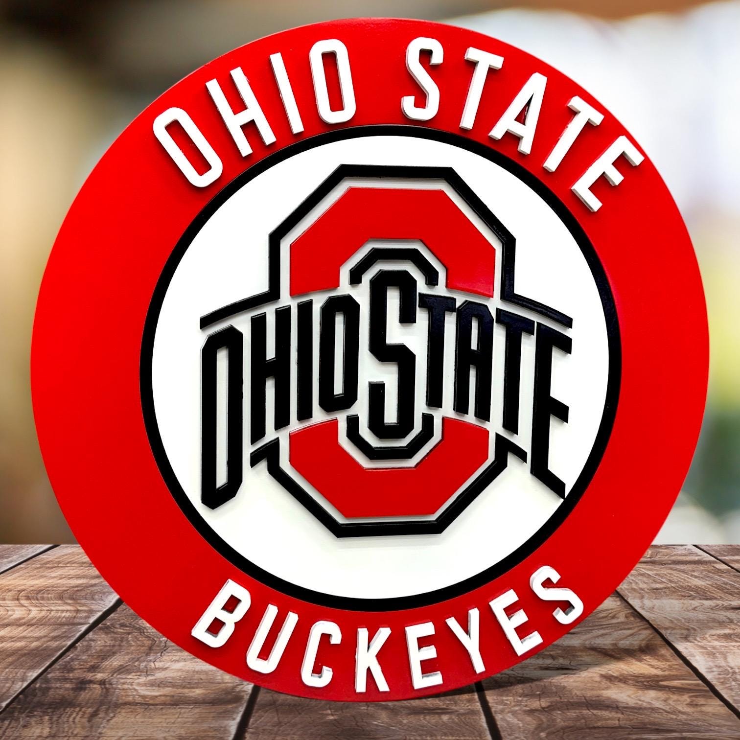 Custom Ohio State Wooden Sign: 3D Effect Man Cave Decor - Etsy