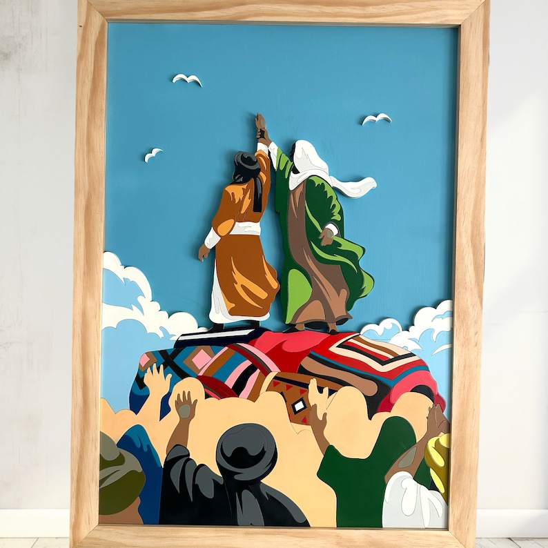 Eid Al-ghadir 3D Wall Art: Prophet Muhammad & Imam Ali, Hand-painted - Etsy