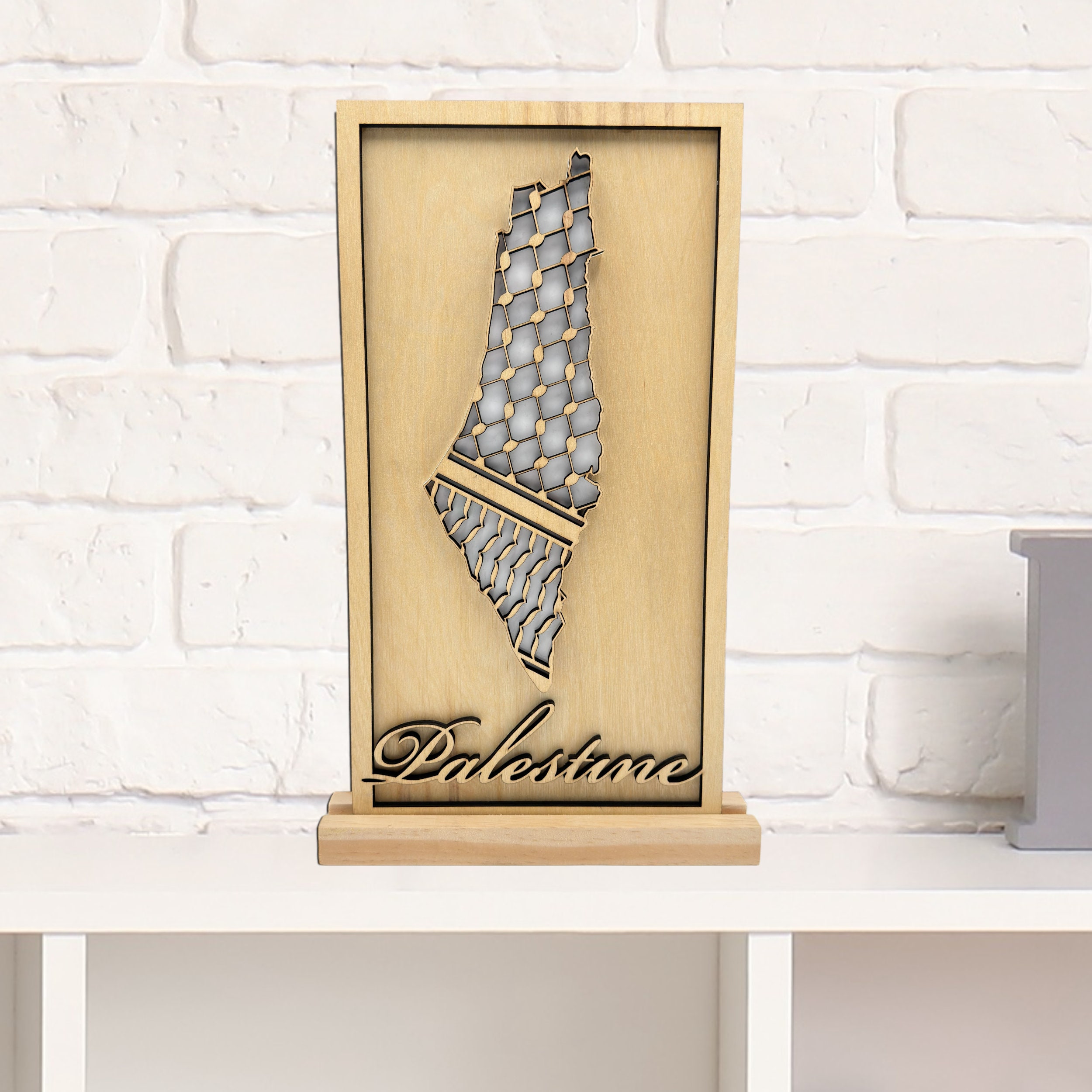 Wooden Palestine Map Palestine Map Wall Hanging Free Palestinian Gift ...