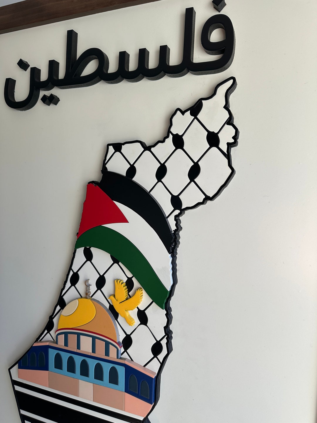 Wooden Palestine Map Palestine Kufiyah Background Flag Map Free ...