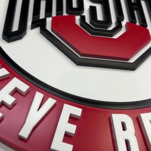 Custom Basement Sign - Ohio State Wooden Sign - 3D Effect Basement ...