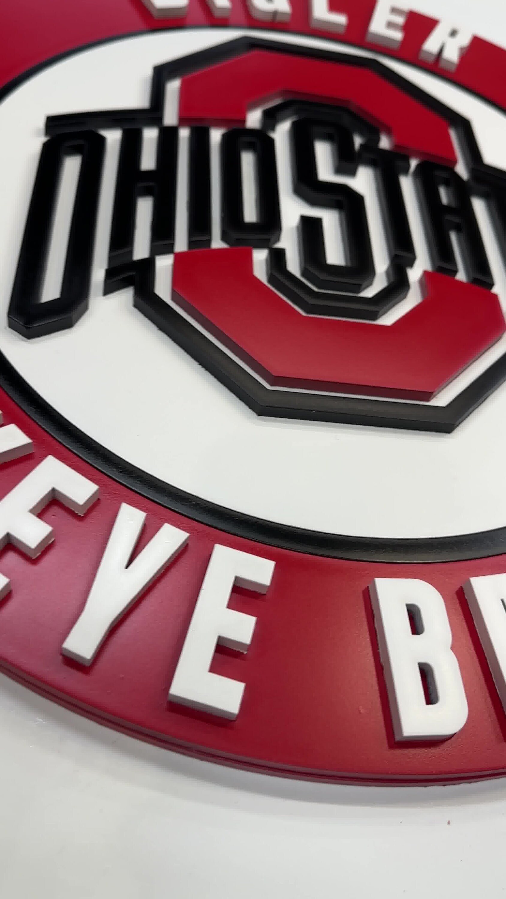 Custom Basement Sign - Ohio State Wooden Sign - 3D Effect Basement ...