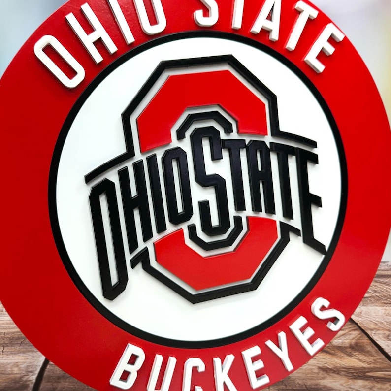 Custom Ohio State Wooden Sign: 3D Effect Man Cave Decor - Etsy