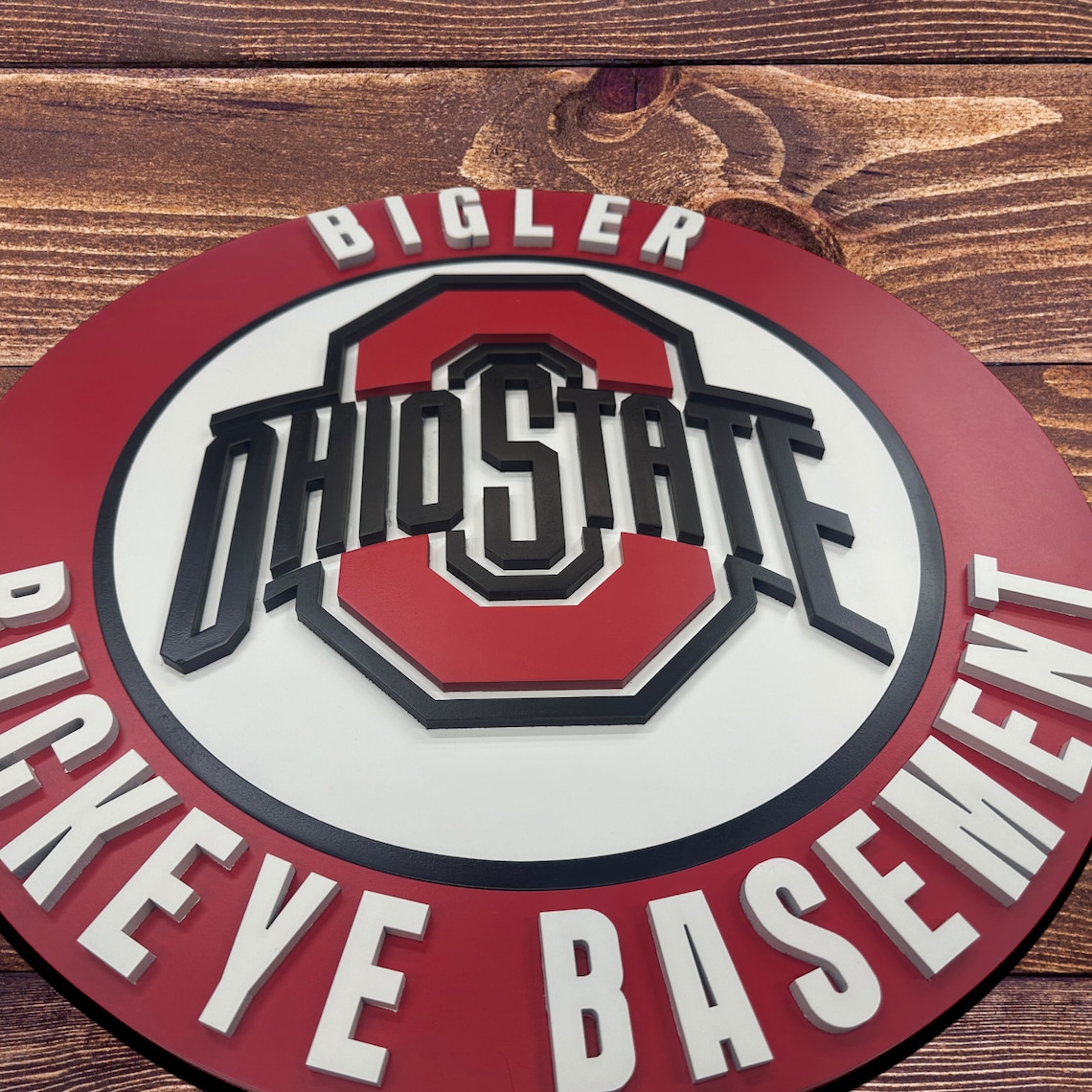 Custom Basement Sign Ohio State Wooden Sign 3D Effect Basement Signs ...