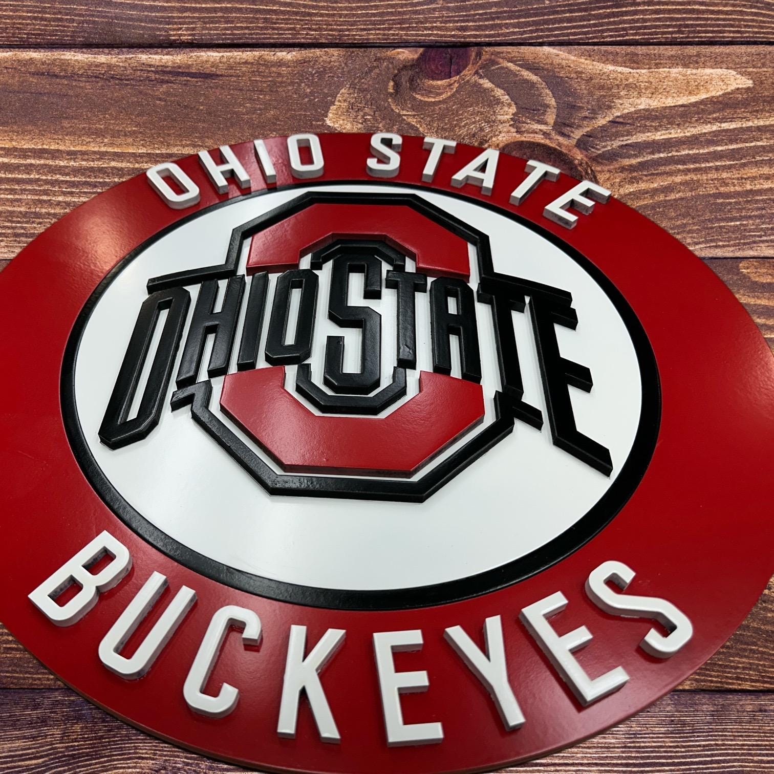 Custom Ohio State Wooden Sign: 3D Effect Man Cave Decor - Etsy