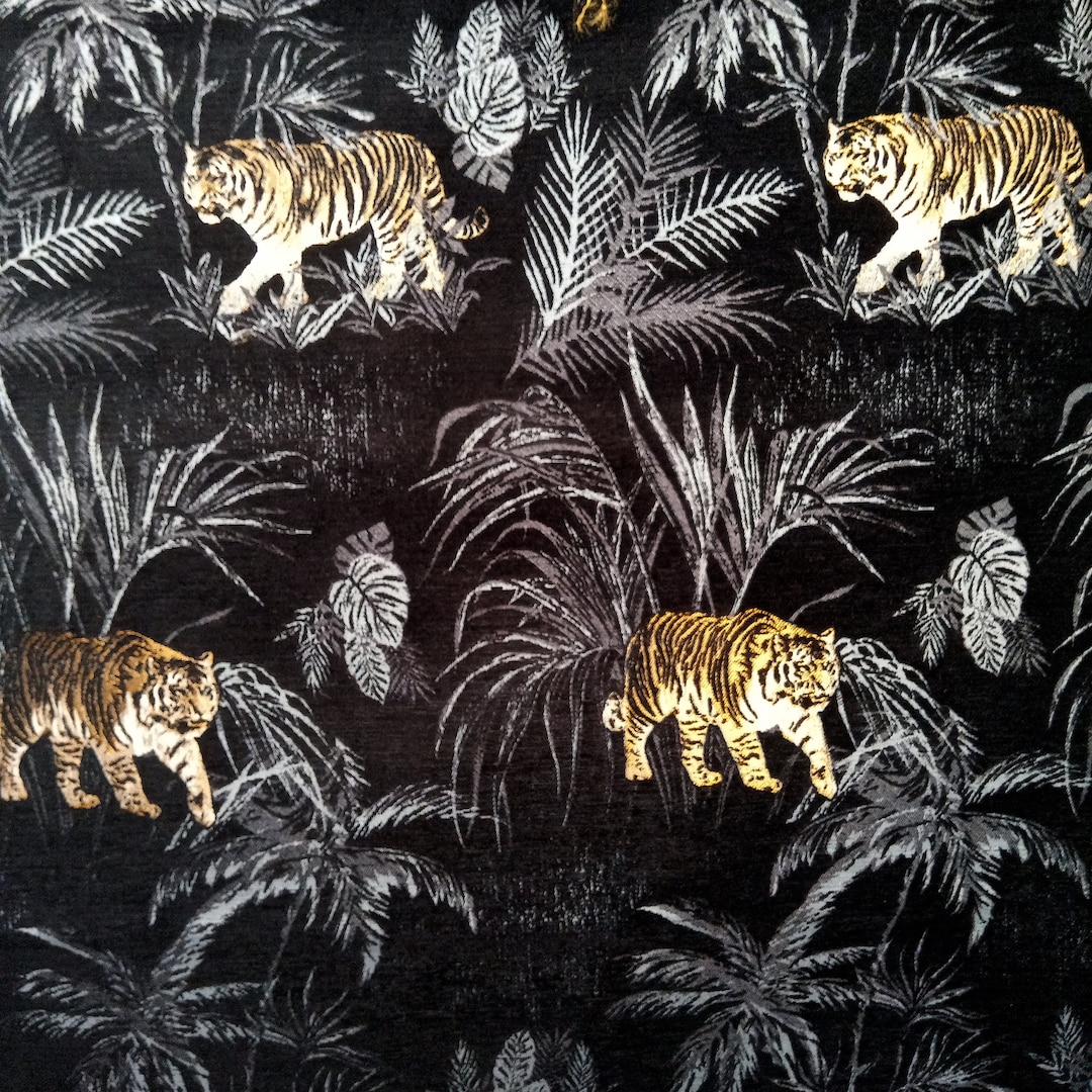 Bengal Tiger Velvet Fabric, Fabric With African Animal, Fabric With ...