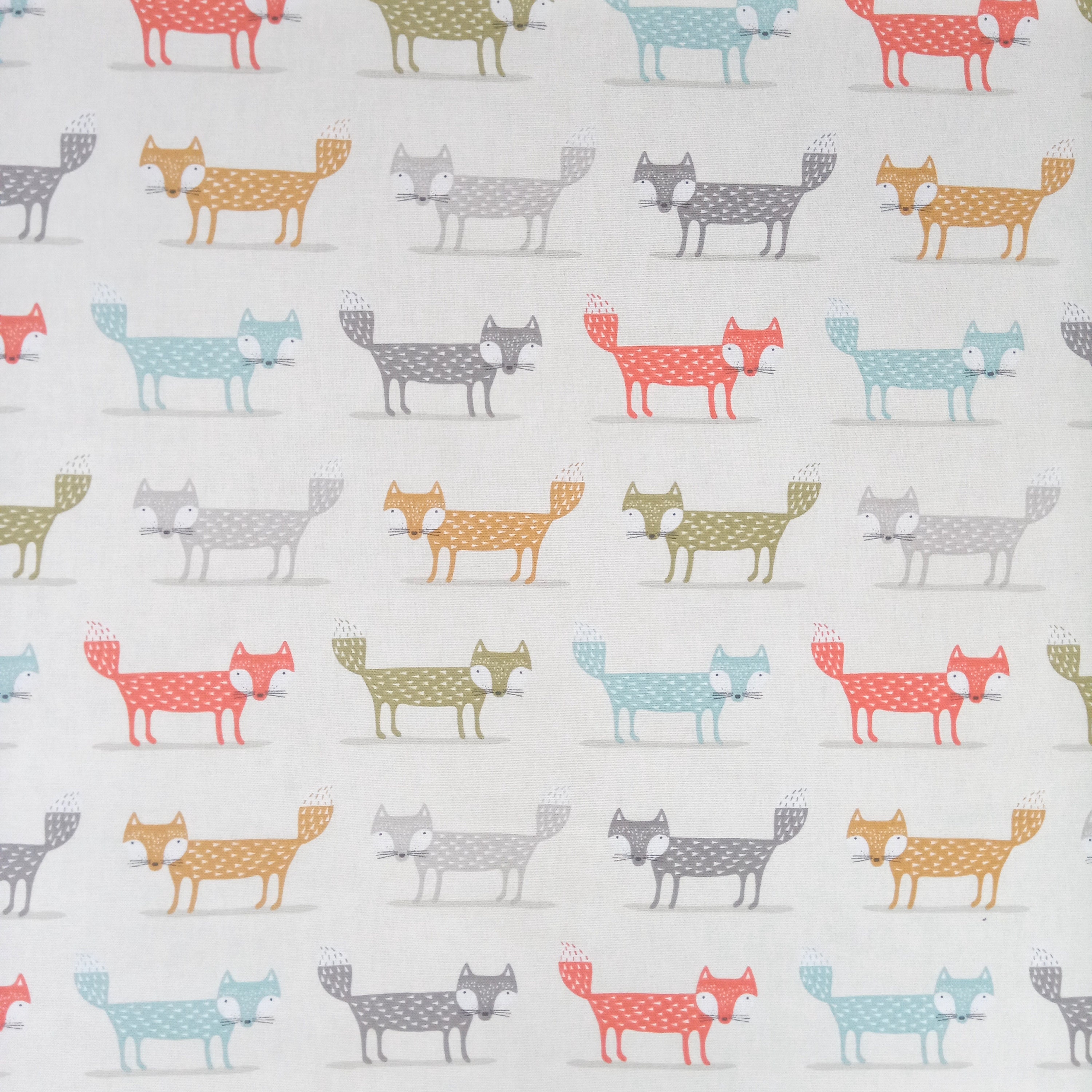 Fox Fabric Cotton Fabric With Foxes Printed Cotton Fabric - Etsy